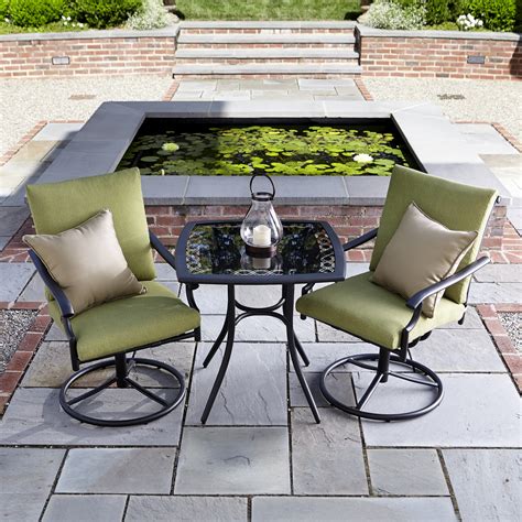 Garden Oasis Rockford 3pc Bistro Set Outdoor Living Patio Furniture Small Space Sets