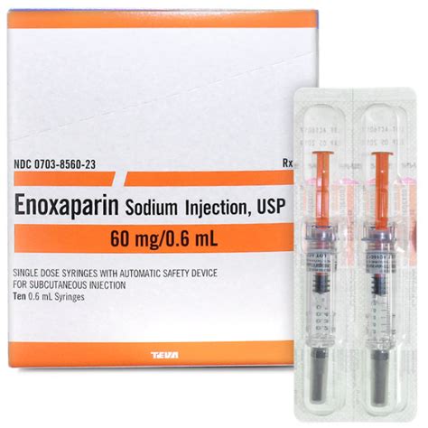 Enoxaparin Sodium 60mg 0 6ml Rx Products