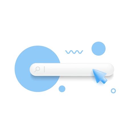 Premium Vector 3d Search Bar Template For Website Navigation Search For Web Browser 3d Arrow