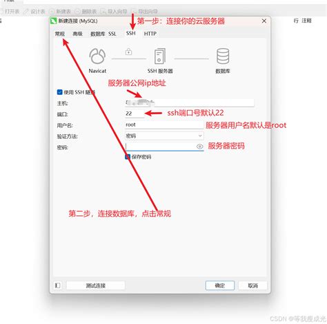 Navicat连接云服务器数据库（最详细版）怎么连接云服务器上的数据库 Csdn博客