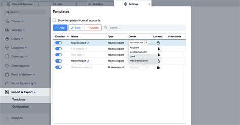 Create And Manage Custom Export Templates Optimoroute Help Center