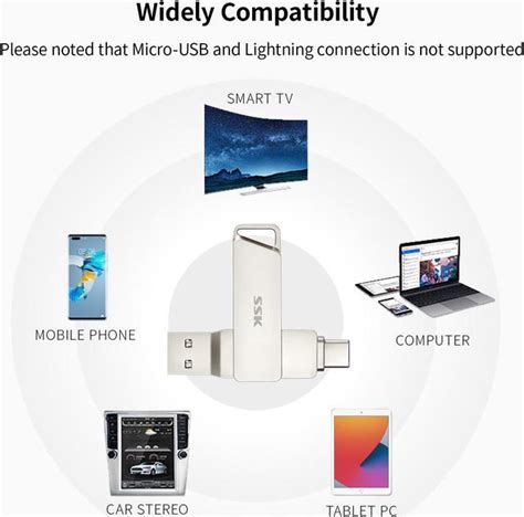 Ssk 128gb Usb C Flash Drive 150mb S Transfer Speed Dual Drive 2 In 1 Otg Type C Usb 3 1 Thumb