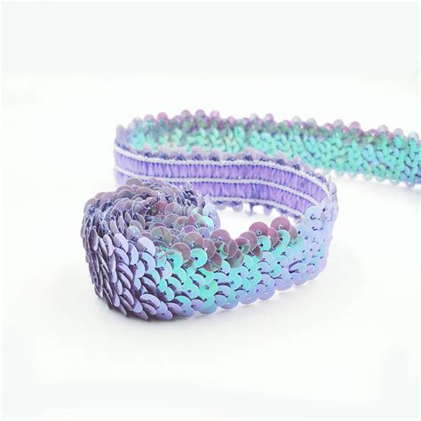 3cm Elastic Sequin Ribbon Sequin Border Ribbon Trim