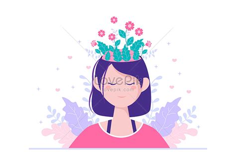 평평한 정신 건강 심리학 일러스트 무료 다운로드 Lovepik