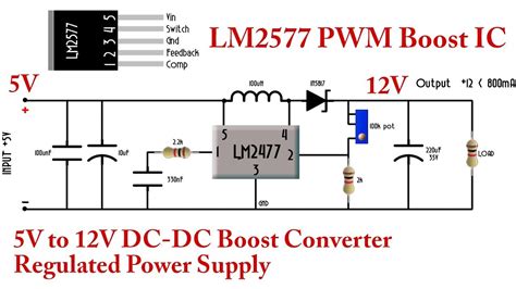 5v To 12v Converter Circuit Diagram 3 7 V To 5v Converter Ci