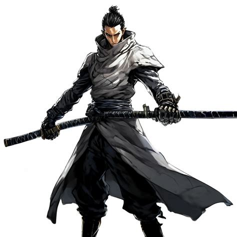 Atomic Samurai From One Punch Man Standing With A Sword In A