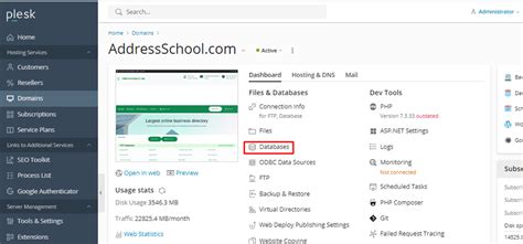 How To Change The Database Users Password