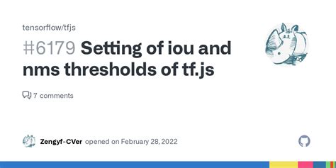 Setting Of Iou And Nms Thresholds Of Tfjs · Issue 6179 · Tensorflow