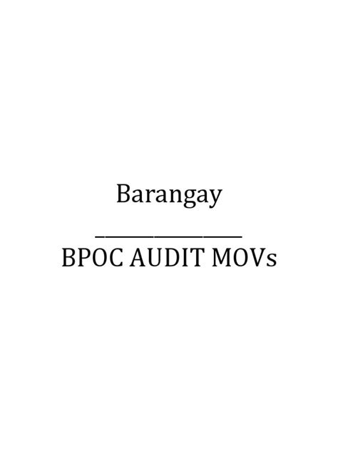 Bpoc Audit Movs Pdf Road Cigarette