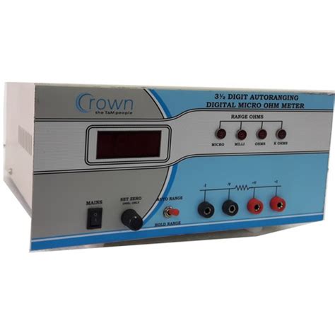 3a Digit Auto Ranging Digital Micro Ohm Meter Inr 4800 Crown Electronic Systems