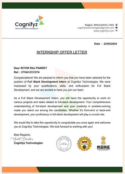 Ritvik Raj Pandey On Linkedin Connection Cognifyz