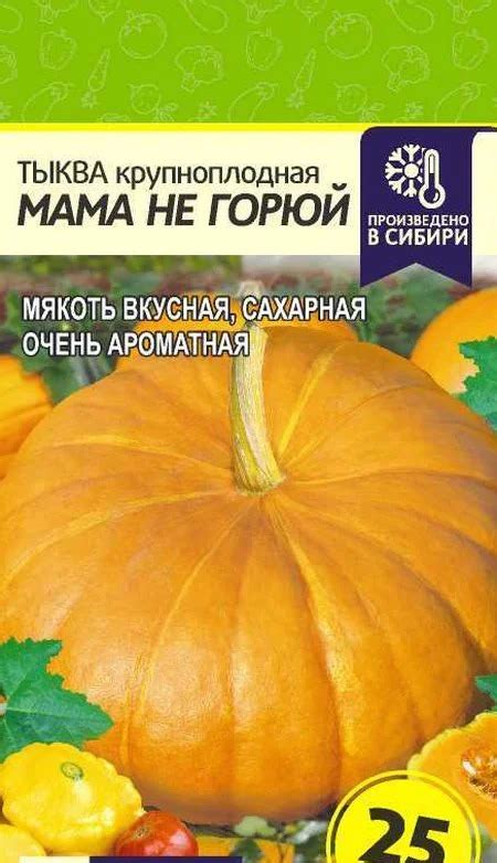 Тыква Мама не горюй: особенности сорта, характеристика плодов ...