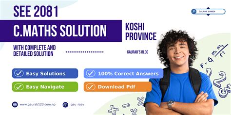 See 2081 C Maths Koshi Solution Class 10 Mathematics