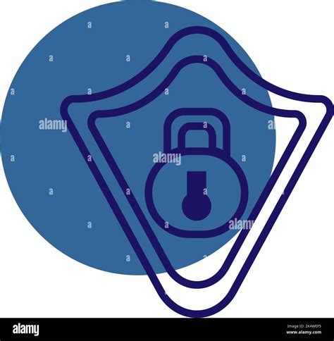 Shield Security Safety Lock Icon Stock Vector Images Alamy