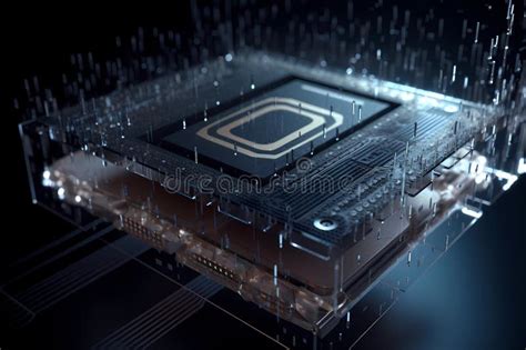 Nanotechnology Microchip Chip Board Processor Futuristic Computing Technology Of Nano