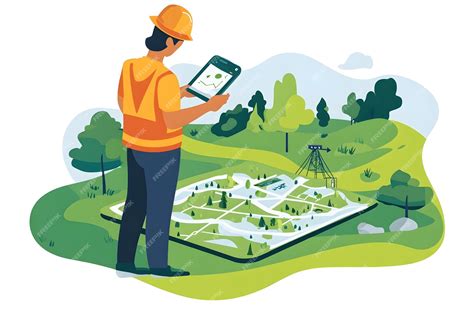 Gis Scientist Testing New Prototype In Realworld Outdoor Setting For Geospatial Data Collection