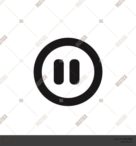 Circular Pause Button Vector And Photo Free Trial Bigstock