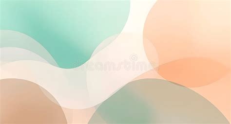 Minimalist Abstract Art With Translucent Layers And Organic Forms Stock