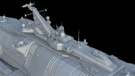 Sci Fi Spaceship Command Ship 3d Model By 3dmode