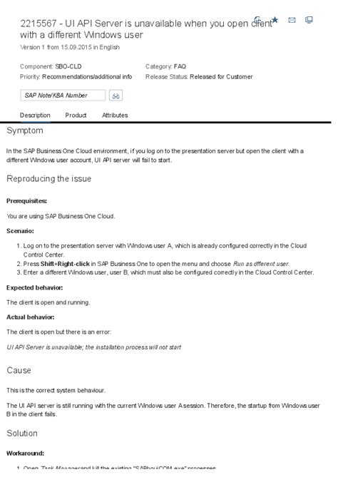 Pdf Ui Api Server Is Unavailable When You Open Client With A