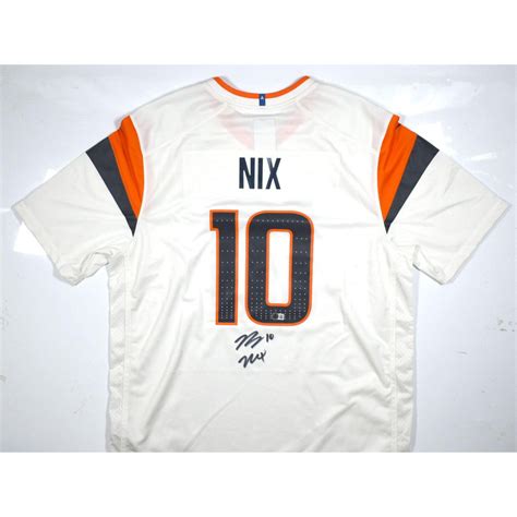 Bo Nix Signed Broncos Jersey Beckett Pristine Auction
