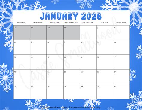 Free Printable Monthly Calendar 2026 Jace Printable
