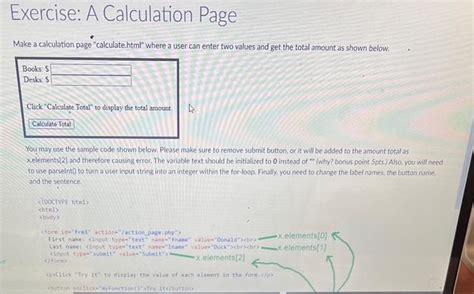 solved exercise a calculation page make a calculation page