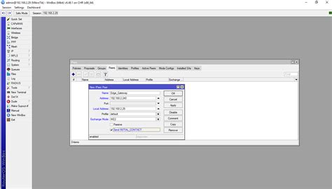 Site To Site Ipsec Policy Based Vpn Between Edge Gateway And Mikrotik