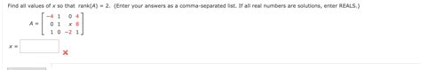 Solved Find All Values Of X So That Chegg Com