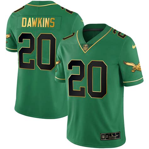 Brian Dawkins Mens Philadelphia Eagles Kelly Green Gold Black Kelly Jersey All Stitched