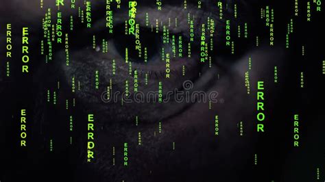 System Warning Hacking Attempt Error Message On Screen Animation