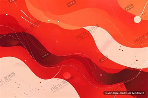 Ai创作图抽象艺术 红色调 流动线条 有机形状 现代设计 数字绘画 色彩理论 视艺术 当代艺术 昵图网