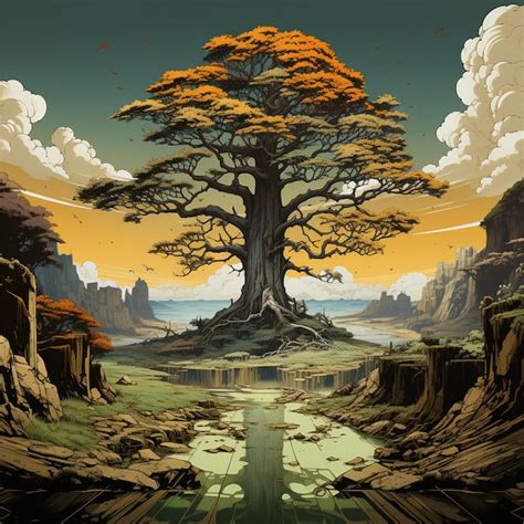 Premium Ai Image Fantasy Tree