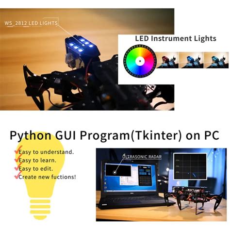 Adeept Hexapod Spider Robot Kit With Pixie Robotshop