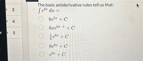 Solved The Basic Antiderivative Rules Tell Us That