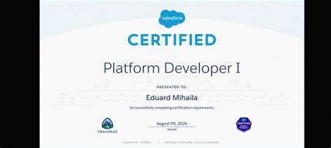 Eduard Mihaila On Linkedin Salesforcecertified Platformdeveloper Careergrowth Salesforce