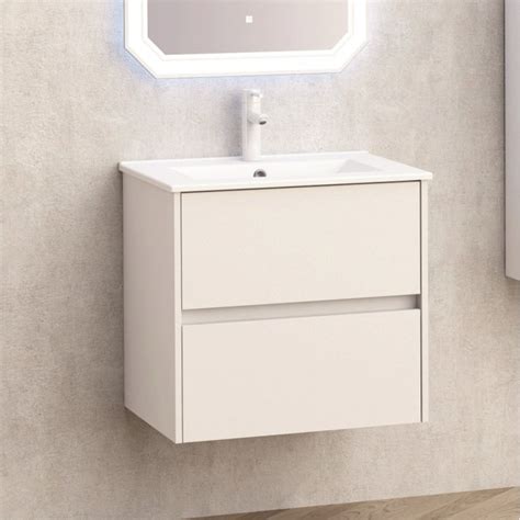 Шкаф за баня с умивалник 60см Icp 5955 бял мат СТРОЙДОМ