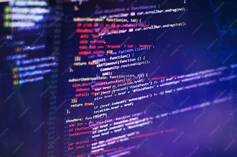Premium Photo Css Javascript And Html Usage Monitor Closeup Of