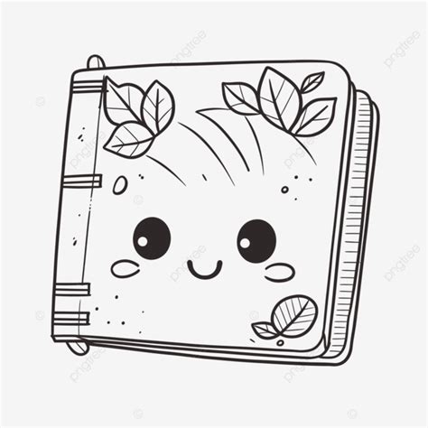 카와이 잎 노트북 색칠 페이지 개요 스케치 드로잉 벡터 일기장 그리기 일기 개요 일기 스케치 Png 일러스트 및 벡터 에 대한 무료 다운로드 Pngtree