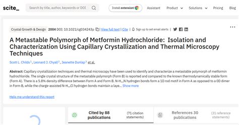 A Metastable Polymorph Of Metformin Hydrochloride Isolation And