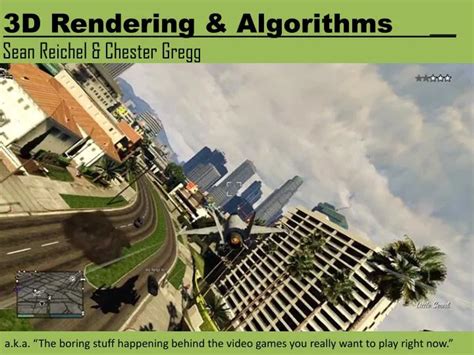 Ppt 3d Rendering And Algorithms Powerpoint Presentation Free