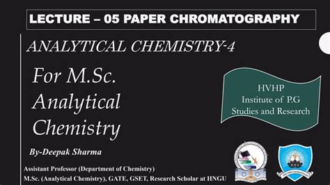 Lecture 05 Paper Chromatography Pptx Chemistry Science