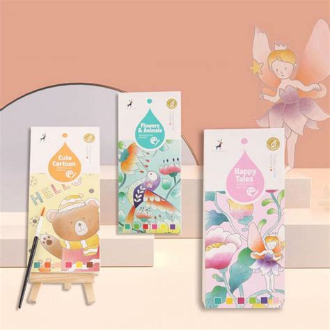 재사용 가능한 수채화 그림 책 물 색칠하기 책 포켓 숲 페인트 낙서 색칠하기 책 회화 용품