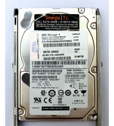 45W9605 HD 900GB SAS 12 Gbps 10K RPM SFF 2 5 Para Storage IBM FRU