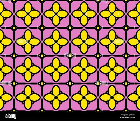 An Abstract Illustration Of Seamless Tile Pattern With Different Shapes