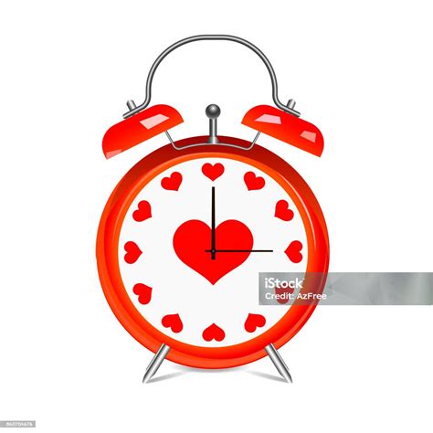 마음으로 현실적인 빨간 Alarmwatch입니다 시계를 사랑 한다 벡터입니다 공단에 대한 스톡 벡터 아트 및 기타 이미지 공단 공휴일 금속 Istock