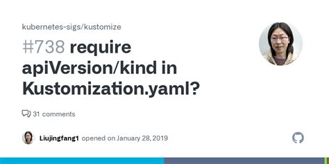 Require Apiversionkind In Kustomizationyaml · Issue 738 · Kubernetes Sigskustomize · Github