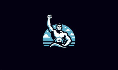 Векторный дизайн логотипа тренажерного зала Премиум вектор