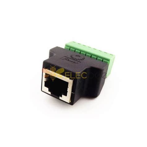 Rj45 Female To Screw Terminal Block Adapter Ethernet Female 8 Pin Cctv
