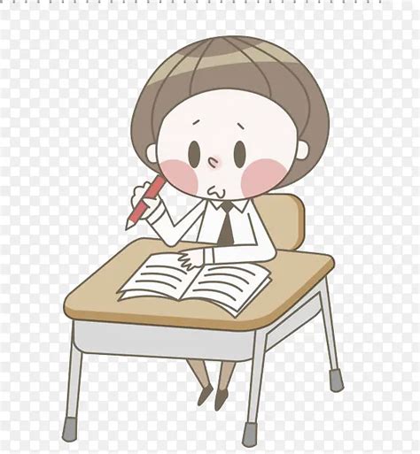 卡通做作业的女孩免抠图png图片素材下载图片编号7790575 Png素材网